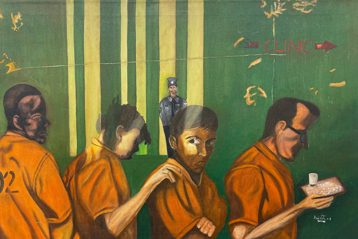 Restricted Area Suave Gonzalez Mixed Media Collage Size: 48” x36 ...